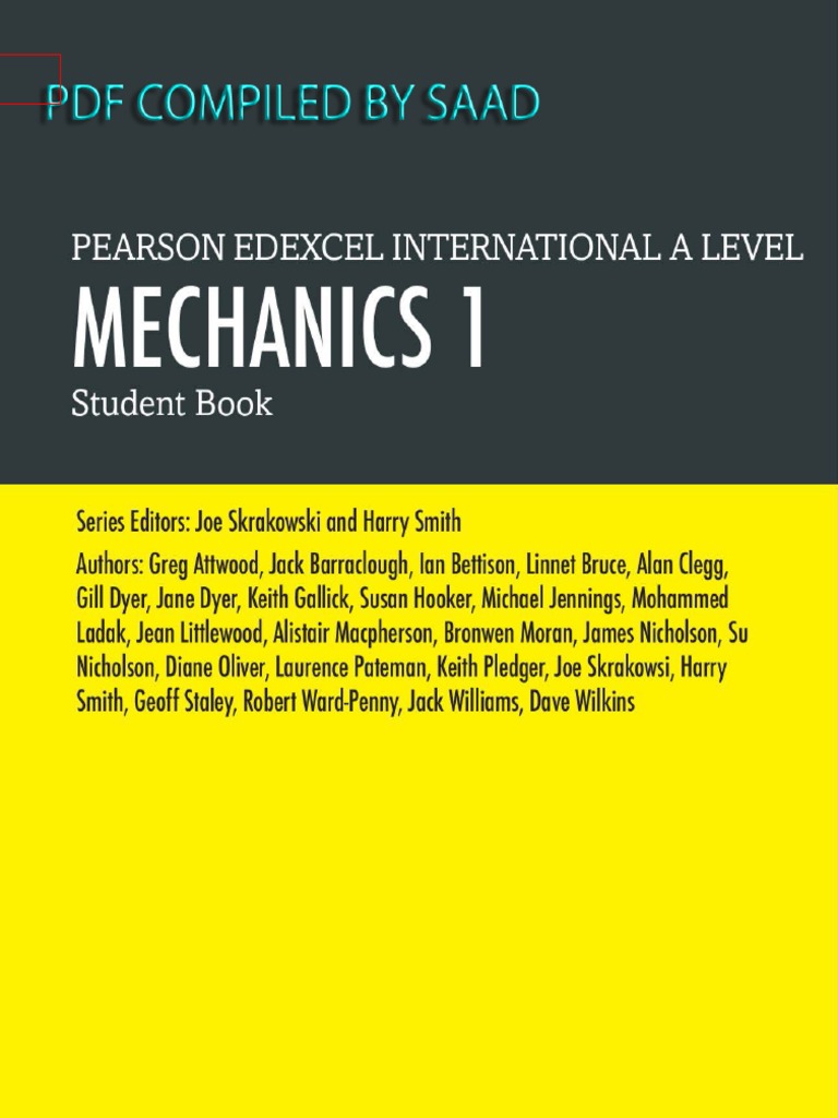 Edexcel A Level Mechanics-1 Students Book | PDF