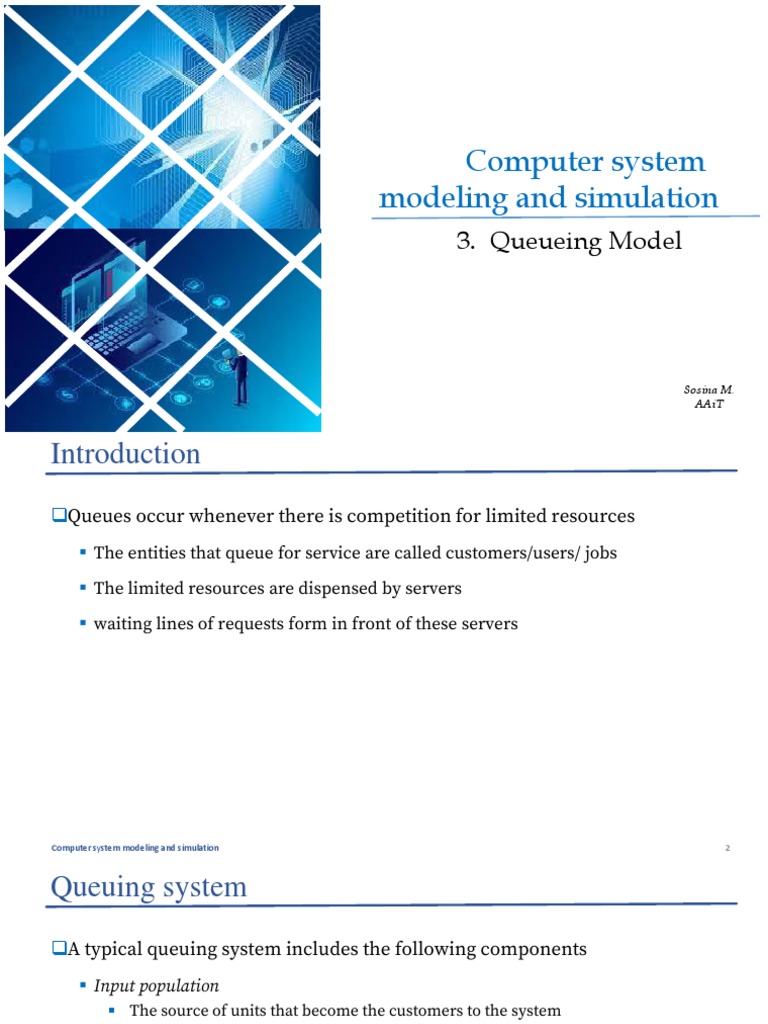 CSM&S 3-Queueing Models | PDF | Computer Network | Client–Server Model