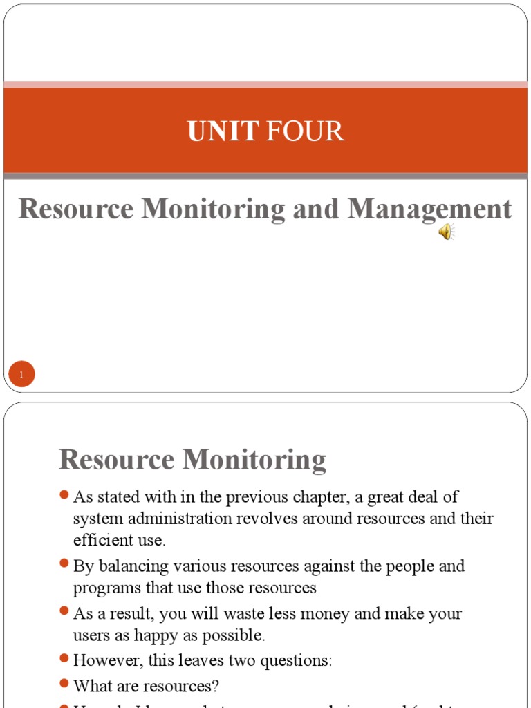 Unit Four: Resource Monitoring and Management | PDF | Proxy Server ...