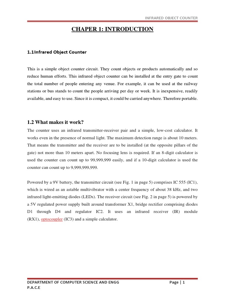 Infrared Object Counter Pdf Electronics Capacitor 