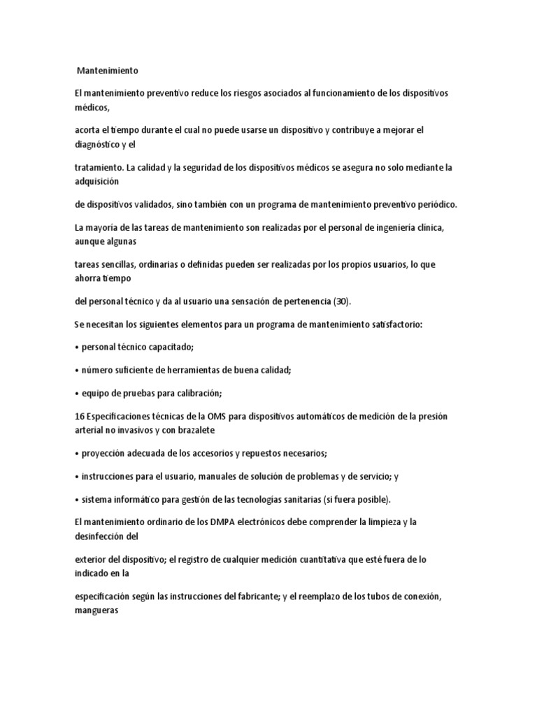 Mantenimiento de Un Tensiòmetro | PDF | Presión sanguínea