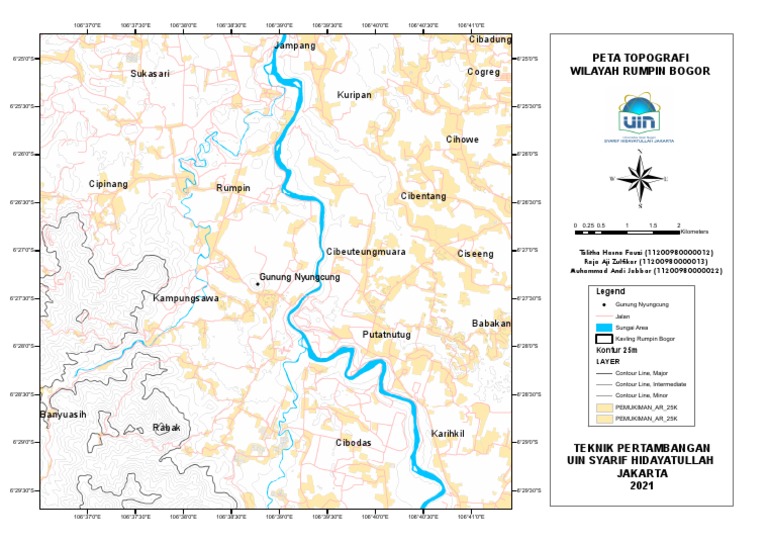 Peta Topografi Rumpin Bogor | PDF
