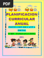 Planificación Curricular Anual 2024 Inicial | PDF | Aprendizaje | Evaluación