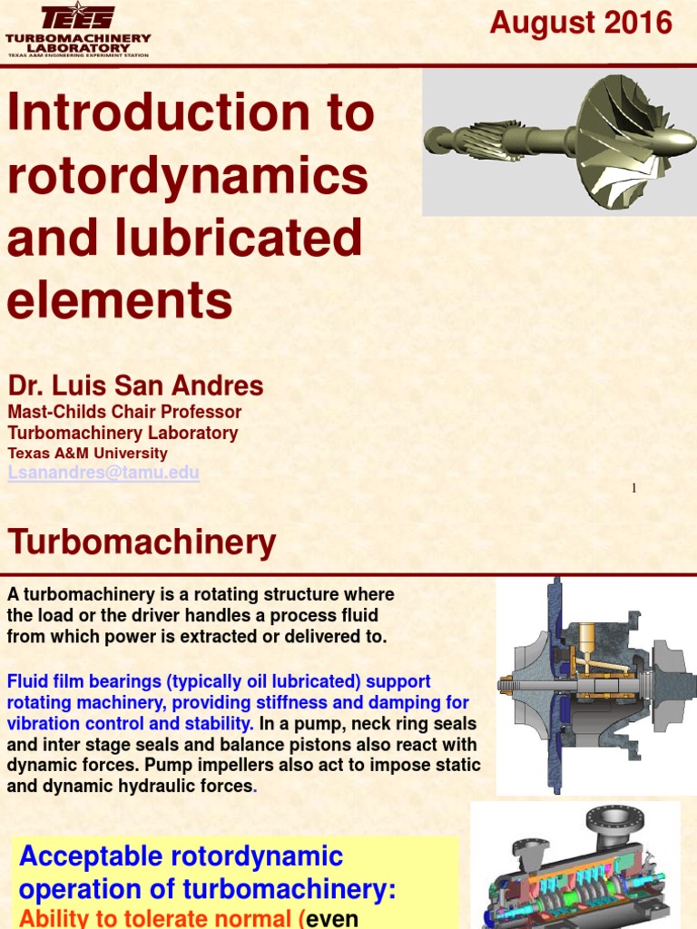 Rotor Dynamics | PDF | Bearing (Mechanical) | Fluid Dynamics
