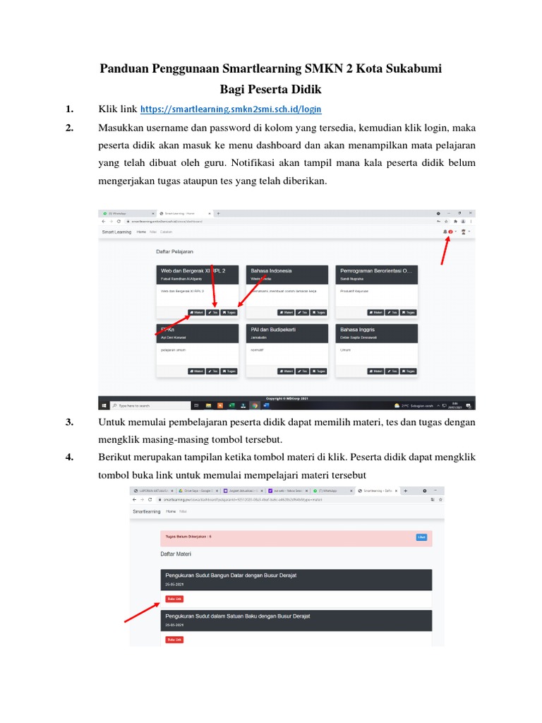 Panduan Smartlearning Bagi Siswa | PDF