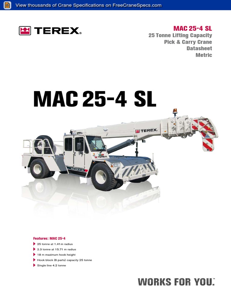 Terex MAC 25 4 SL | PDF | Crane (Machine)