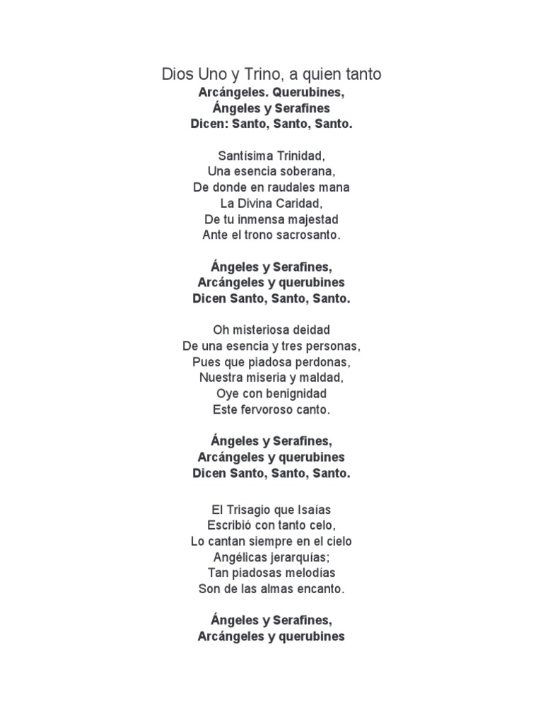 Dios Uno y Trino | PDF | Ángel | Santo