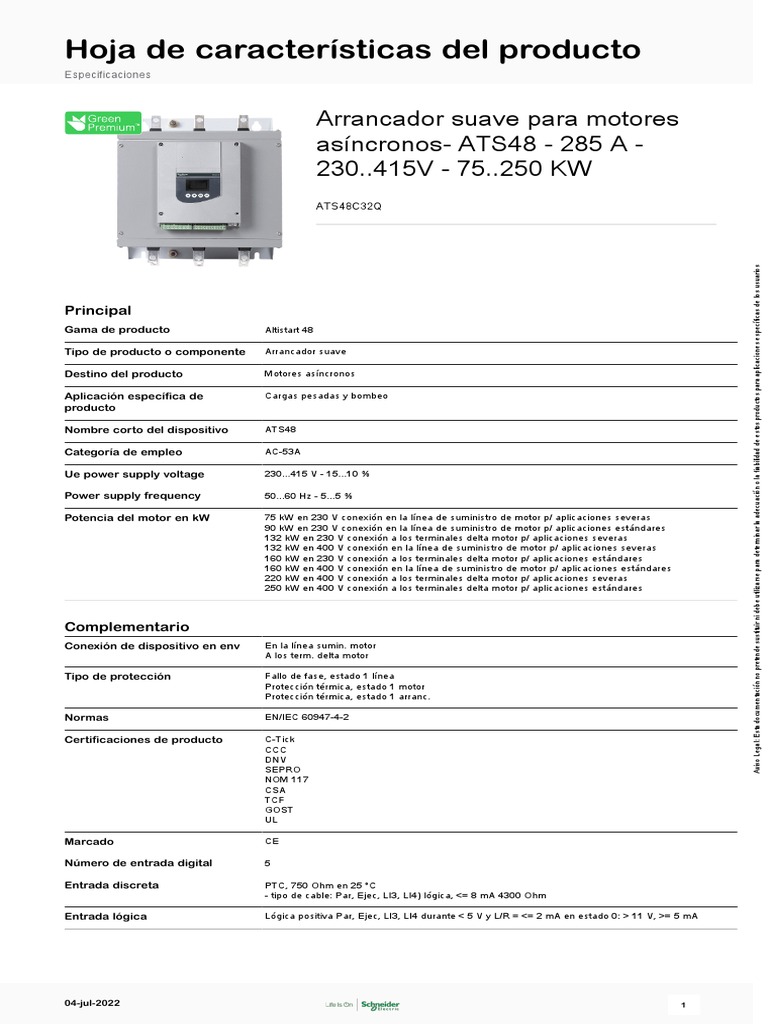 Altistart 48 - ATS48C32Q | PDF | Relé | Cantidades fisicas