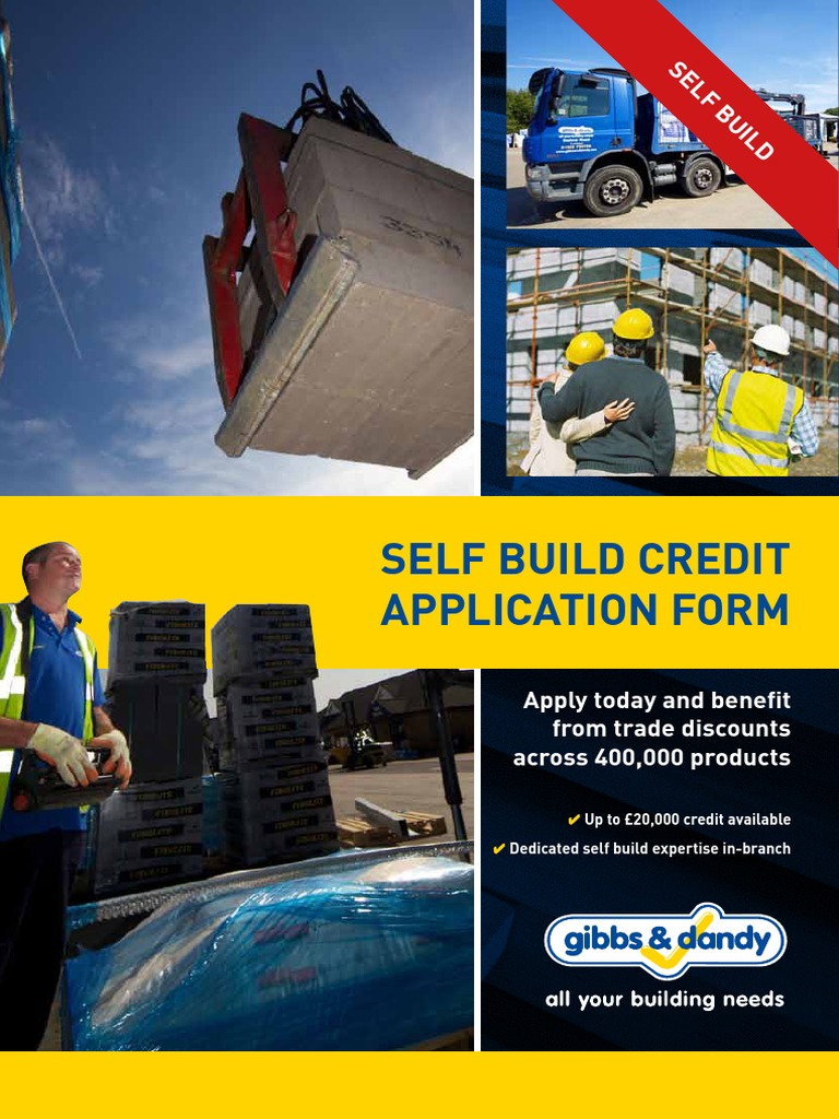 Self Build Credit Application Form | PDF | Indemnity | Legal Liability