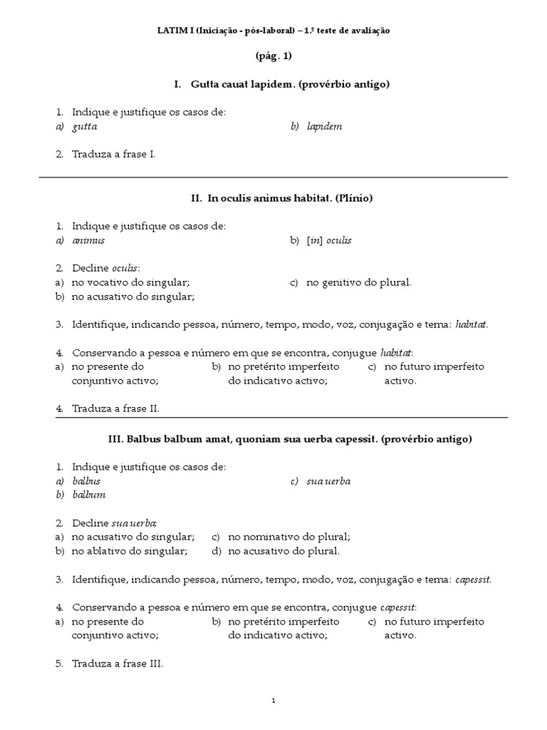 Mais Frases de Latim | PDF | Latim | Linguística