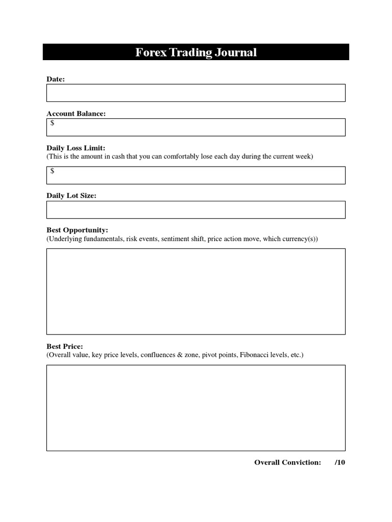 Forex Trading Journal: Date | PDF | Foreign Exchange Market | Trade