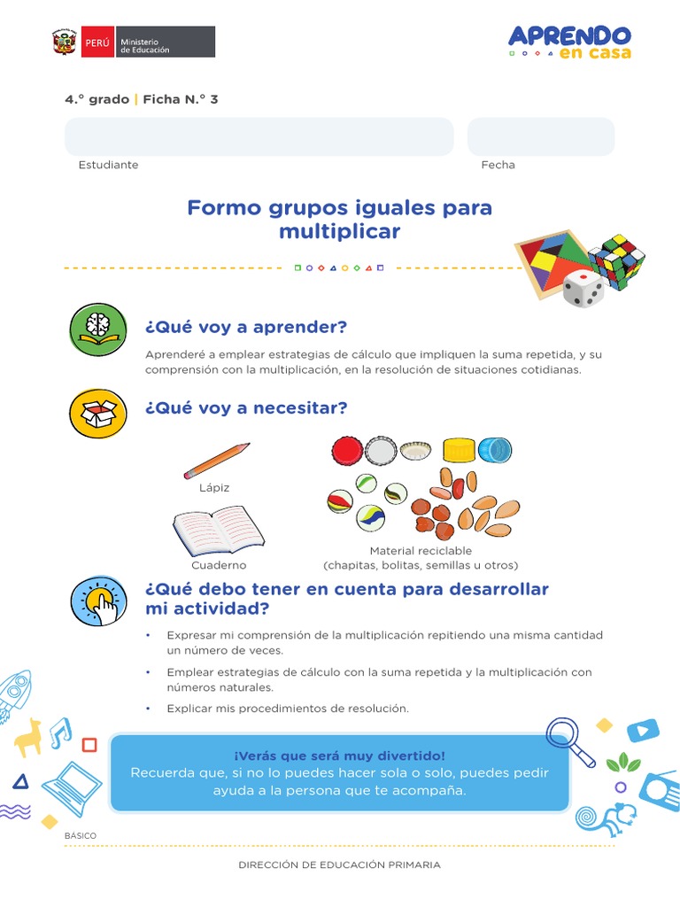 Multiplicación por Grupos Iguales | PDF | Multiplicación | Cognición