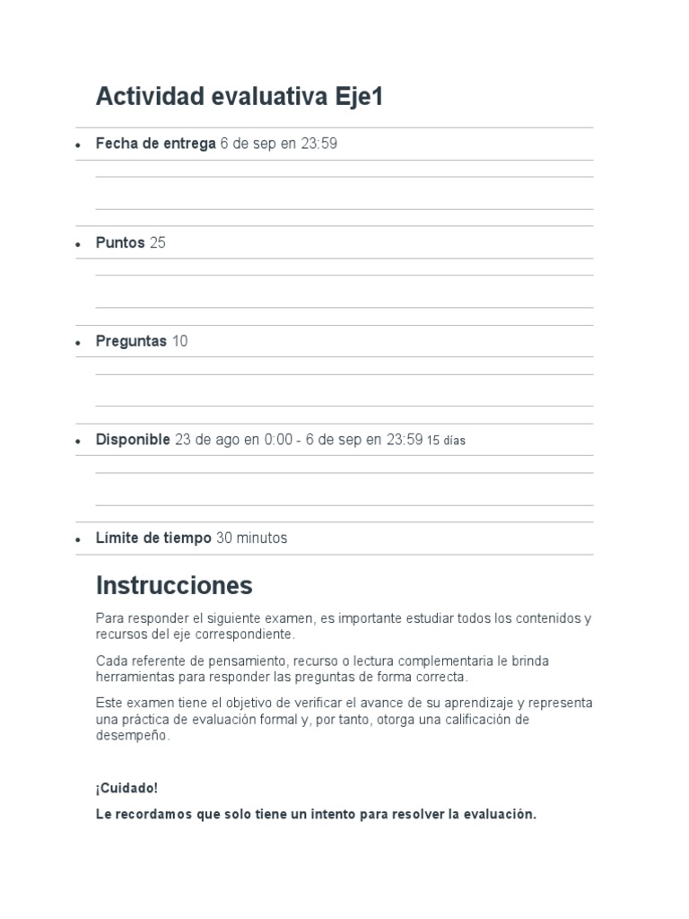Actividad Evaluativa Eje1 | PDF | Presupuesto | Prueba (evaluación)