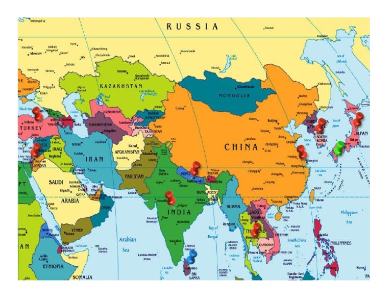 MAP OF ASIA Grade 7 | PDF