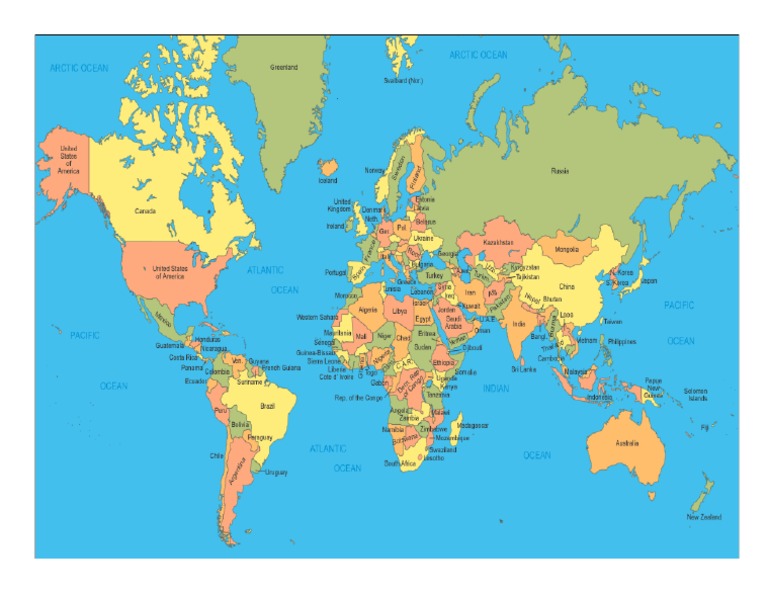 WORLD MAP Grade 8 | PDF