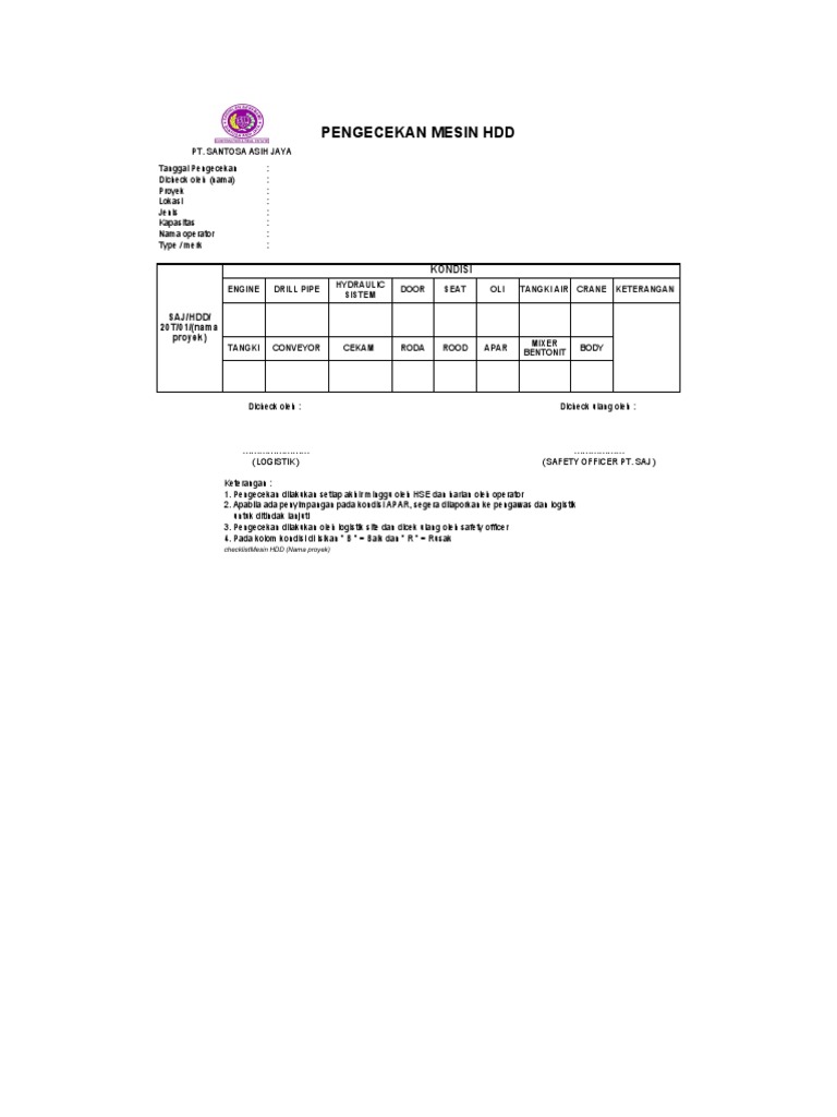 Checklist Alat | PDF