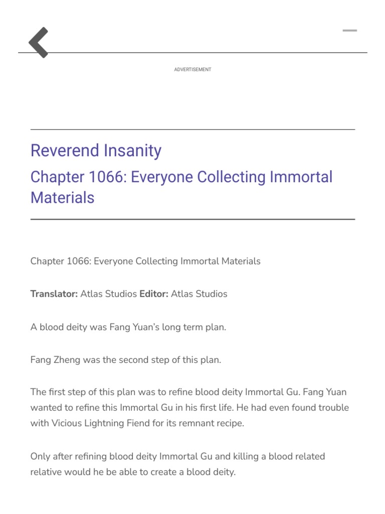 Reverend Insanity - Chapter 1066 - Everyone Collecting Immortal ...