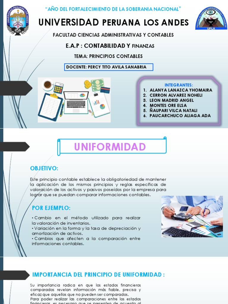 Principios de Uniformidad y Prudencia Contable | PDF | Contabilidad ...