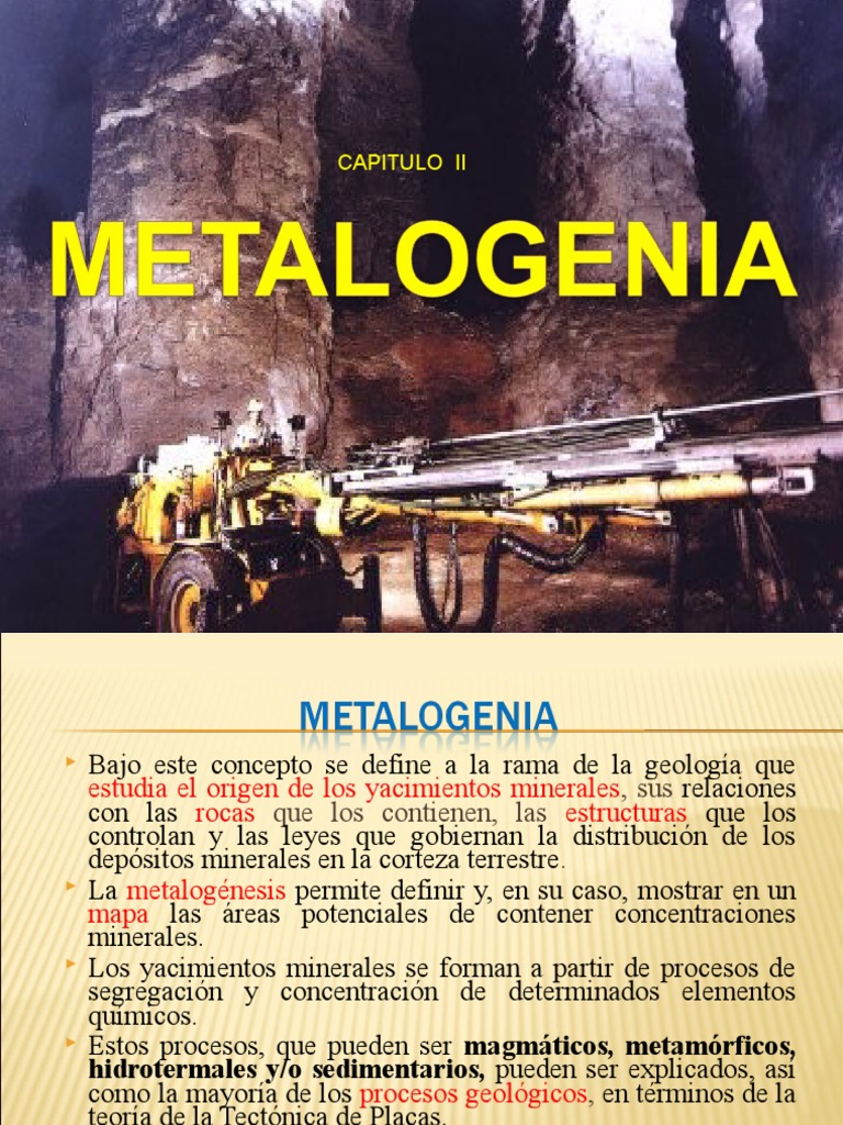 METALOGENIA | PDF | Minerales | Roca (geología)