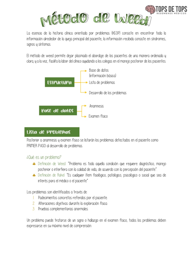 Método de Weed | PDF | Diagnostico medico | Examen físico