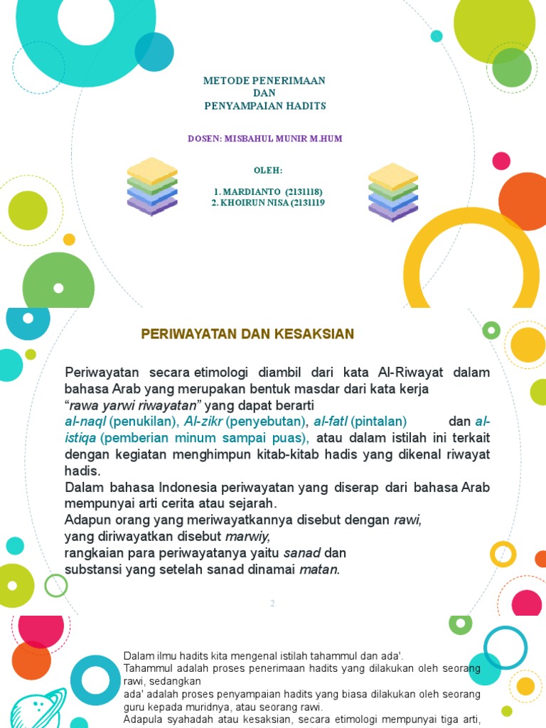 Metode Penerimaan Dan Penyampaian Hadits.2 | PDF