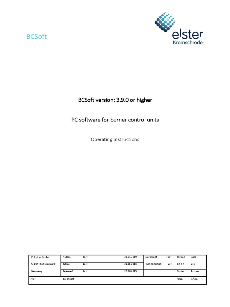 Bcsoft: Operating Instructions | PDF | Menu (Computing) | Device Driver