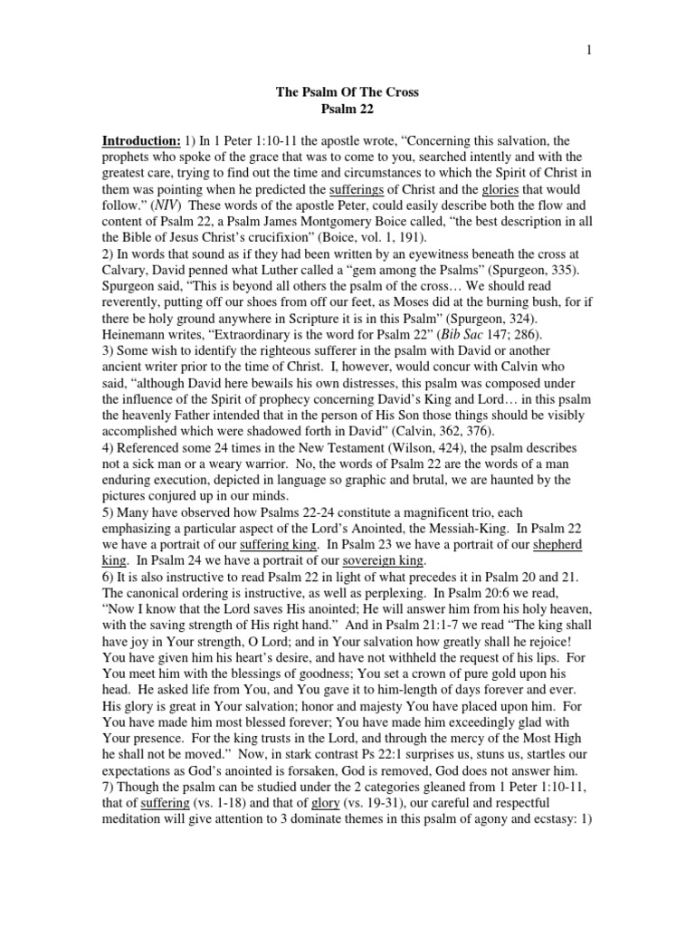 Psalm 22 The Psalm of The Cross Manuscript 112706 Ds | PDF | Jesus | God