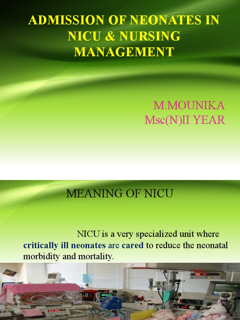 NICU Admission and Nursing Management | PDF | Neonatal Intensive Care ...