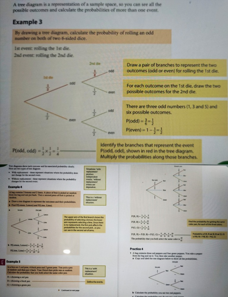 Grade10 Probability Examples For Tree Diagram | PDF | Probability ...