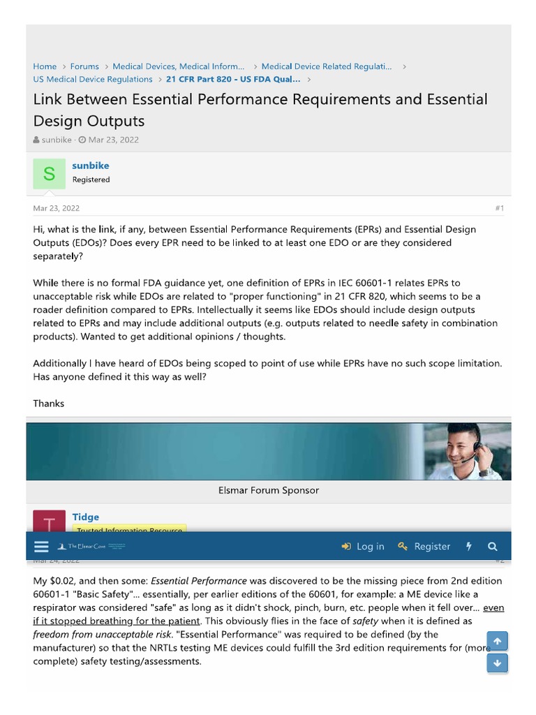 Link Between Essential Performance Requirements and Essential Design ...