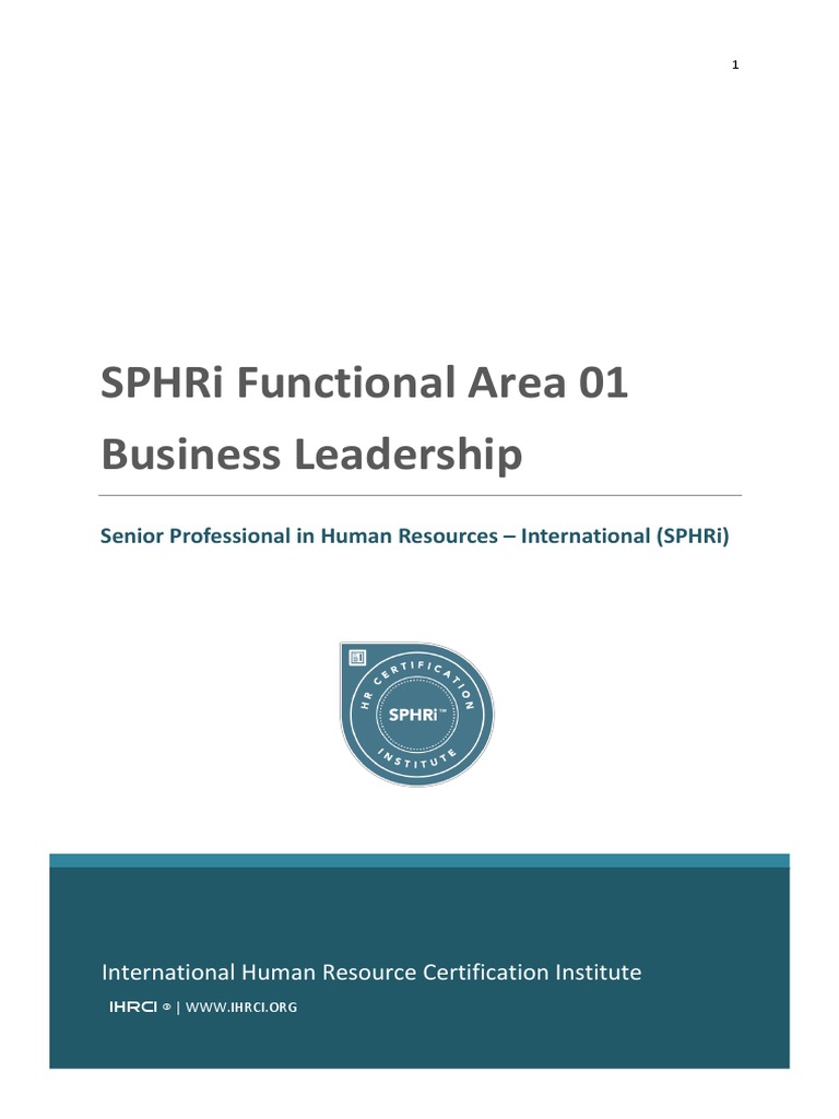 Business Leadership SPHRi PDF | PDF | Human Resource Management ...