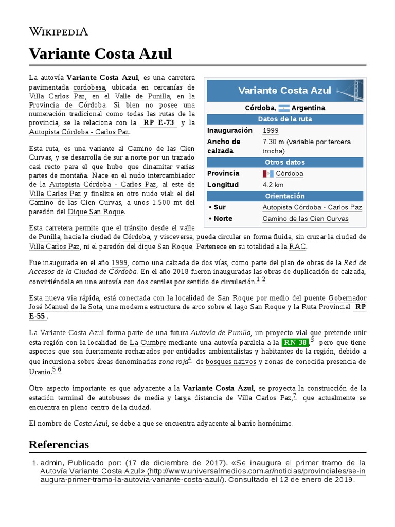 Variante Costa Azul | PDF | Carretera de acceso controlado | La carretera