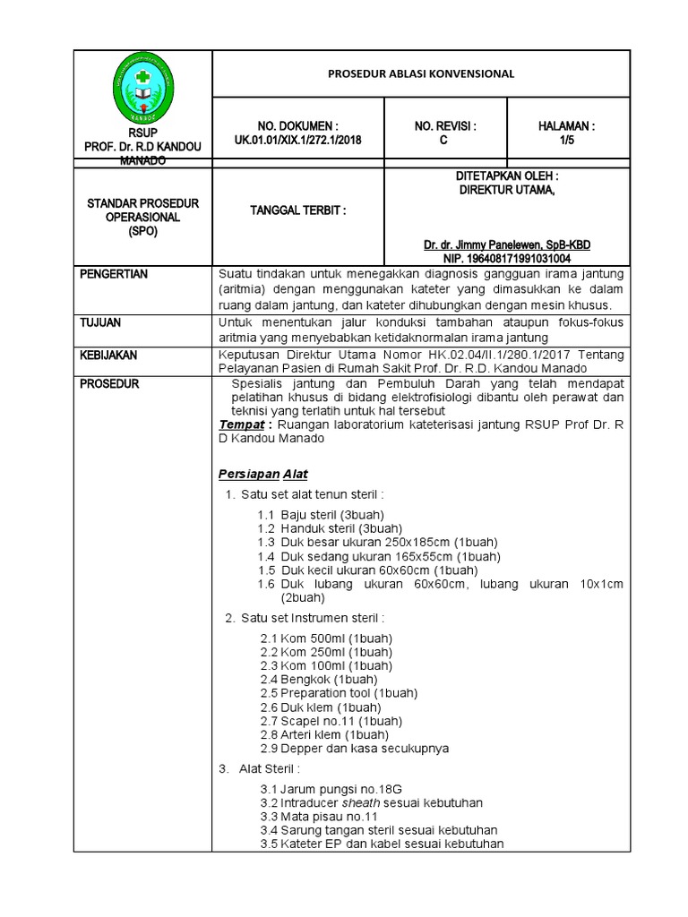 Prosedur Ablasi Aritmia Jantung | PDF