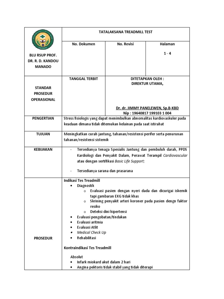 Treadmill Test | PDF