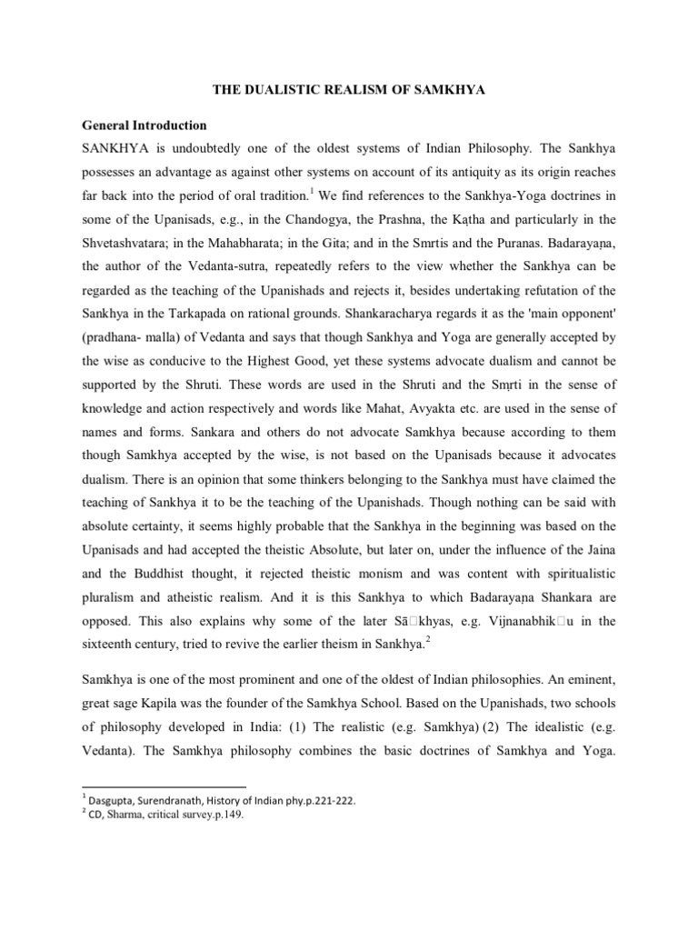 Assignment On SANKHYA Philosophy | PDF | Ātman (Hinduism) | Brahman