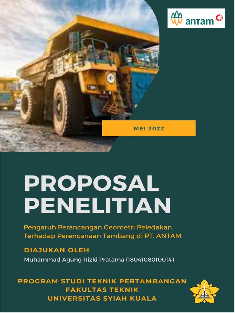 PROPOSAL TA ANTAM Muhammad Agung Rizki Pratama - 1804108010014 | PDF