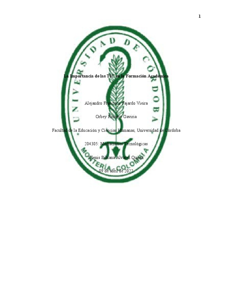 Importancia de Las TIC APA | PDF | Tecnología de información y ...