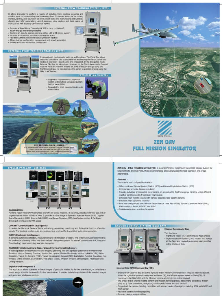 Zen UAV Mission Simulator Brochure | PDF