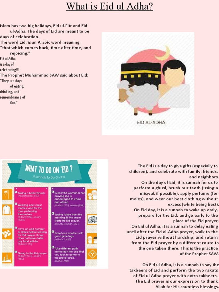 Eid Ul Adha For Kids | PDF | Takbir | Semitic Words And Phrases