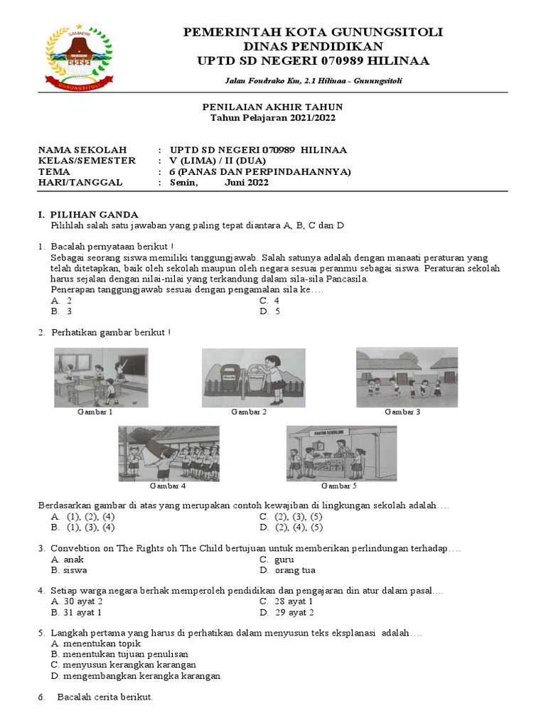 Soal Pat Tema 6 | PDF