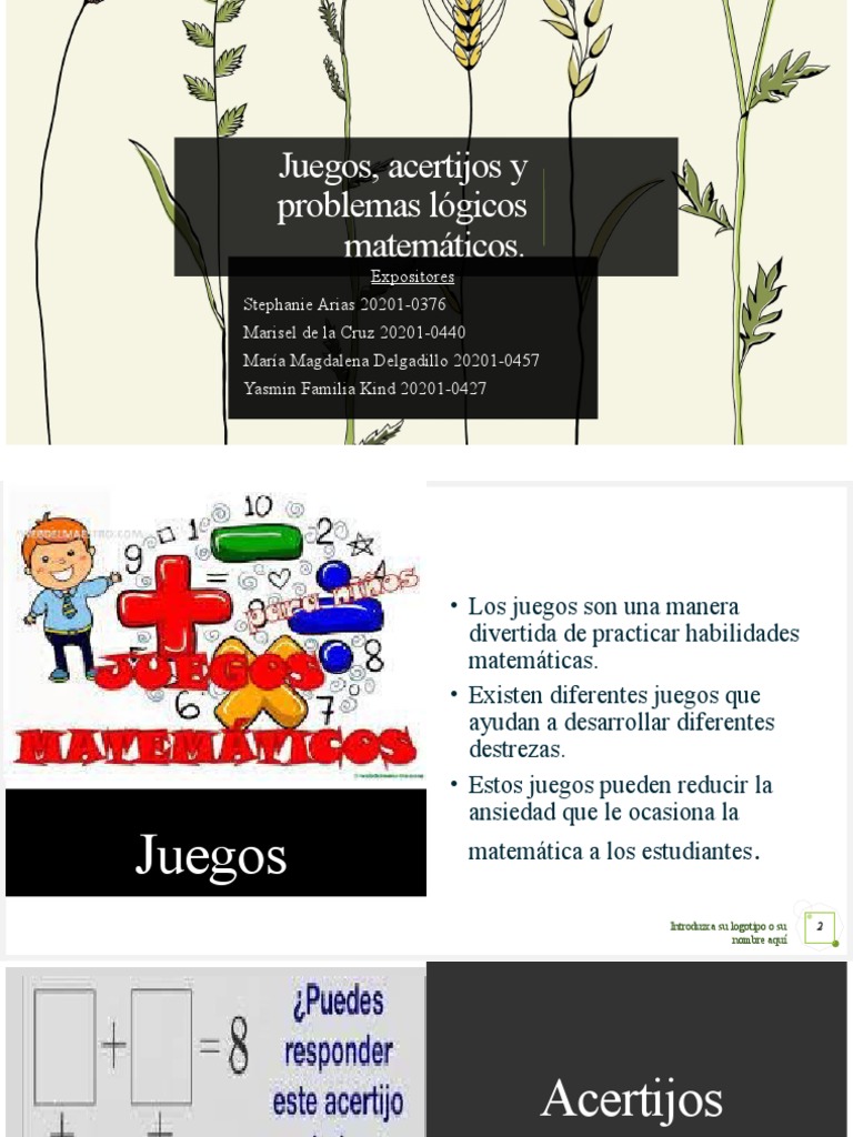 Presentacion Matematica | PDF | Matemáticas | Pensamiento