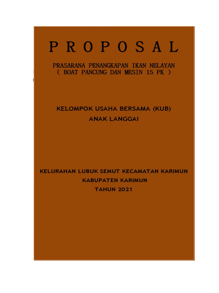 Proposal Nelayan Anak Langgai | PDF