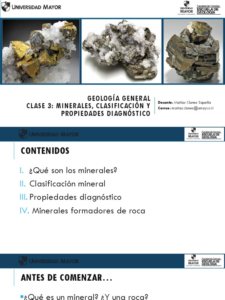 Minerales | PDF | Minerales | Roca (geología)