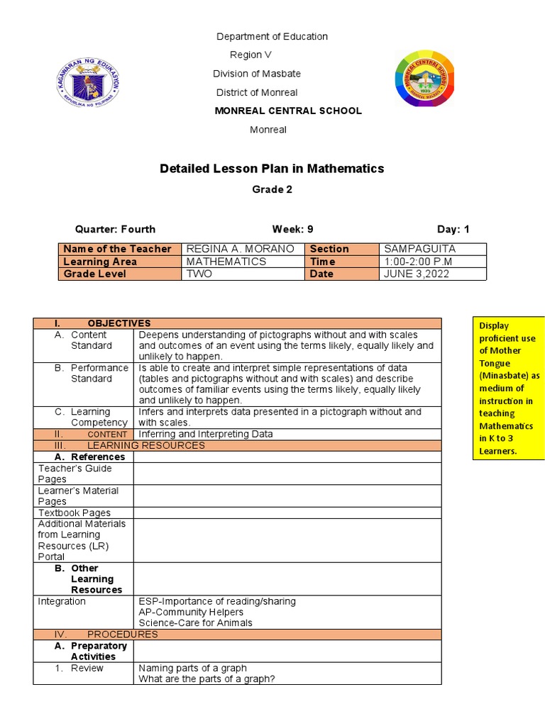 DL Plan in Math | PDF | Learning | Pet