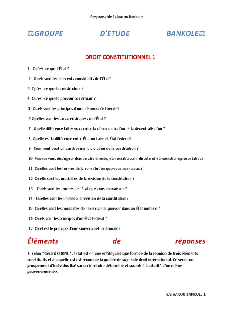 Revision DC1 | Download Free PDF | Constitution | Loi