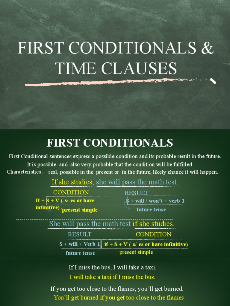 First Conditionals & Time Clauses | PDF | Linguistic Morphology | Language Mechanics
