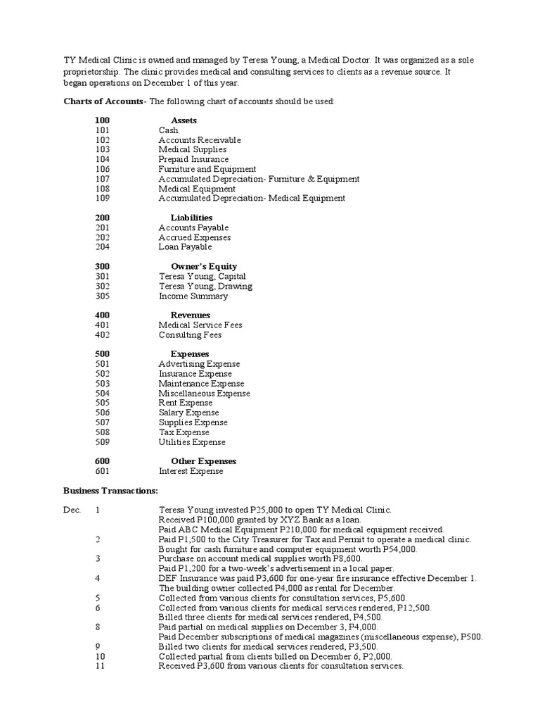 TY Medical Clinic by Teresa Young | PDF | Expense | Money