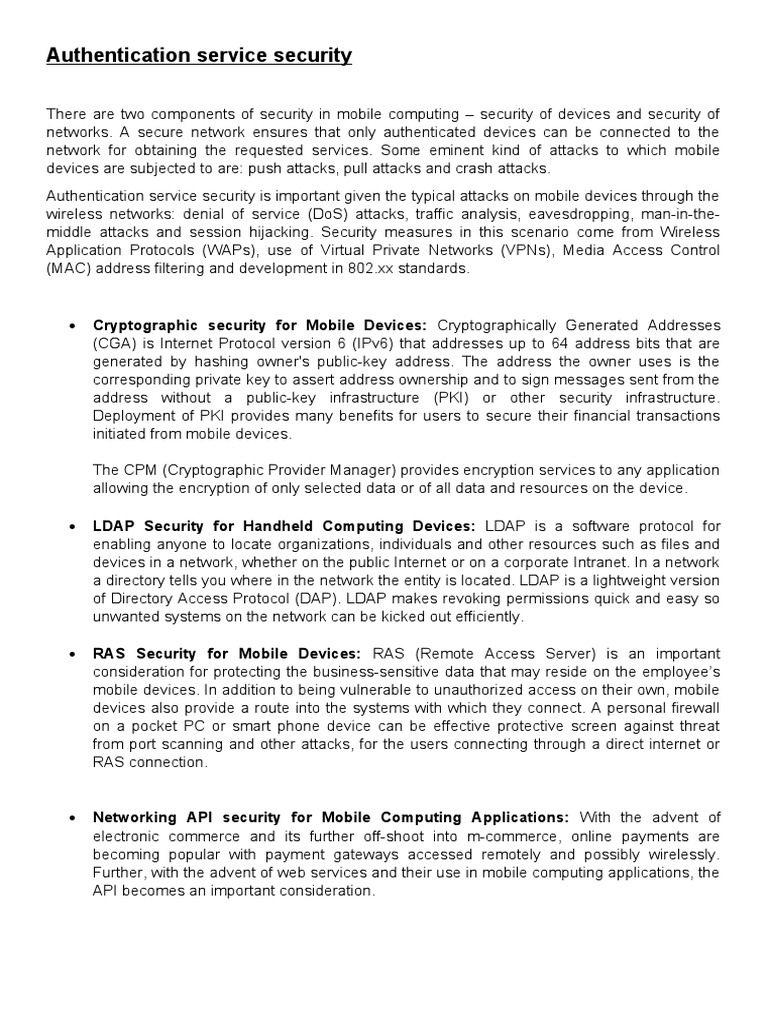 Authentication Service Security | PDF | Computer Network | Internet