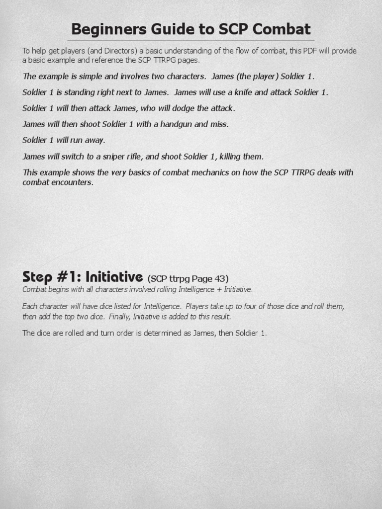 Beginners Guide To SCP Combat | PDF | Rifle | Gun