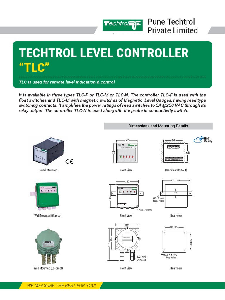 Techtrol Level Controller | PDF | Relay | Switch